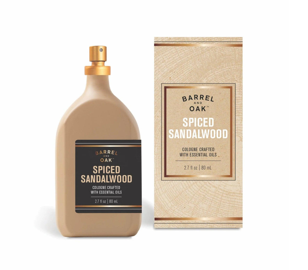 Barrel & Oak Natural Fragrance Cologne - Spiced Sandalwood 2.7 fl oz ...